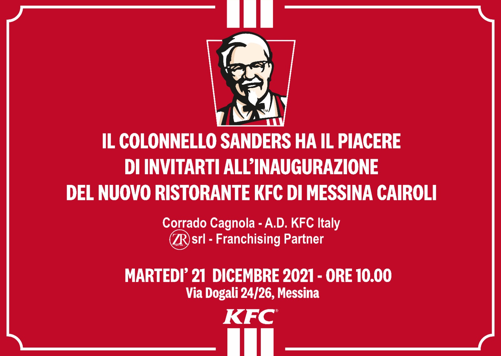 KFC – KENTUCKY FRIED CHICKEN ARRIVA A MESSINA - imgpress
