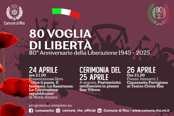 80 voglia di libertà: per celebrare il 25 aprile libri, targhe ...